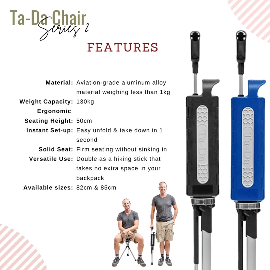 Ta-Da Chair Series 2 Walking Seat Stick - DoForMe Singapore